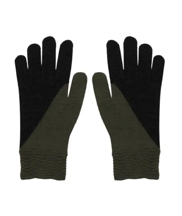 SEYMOURE Merino Wool Tech Gallery Colorblock Gloves - Heather Black/heather Agave