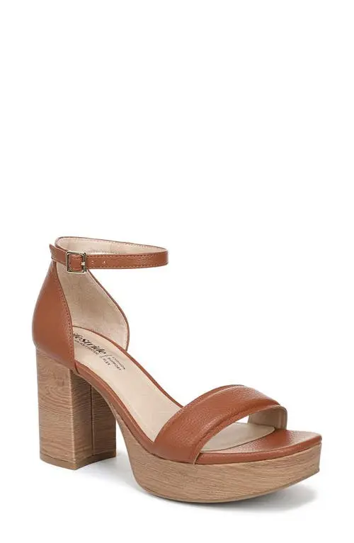 LIFESTRIDE Ankle Strap Platform Sandal - Tan