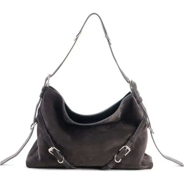 Givenchy Large Voyou Suede Shoulder Bag