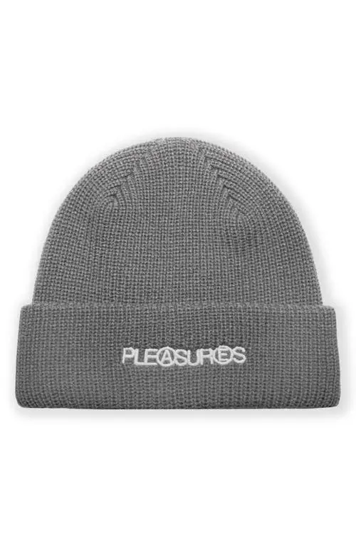 PLEASURES Zine Beanie - Charcoal