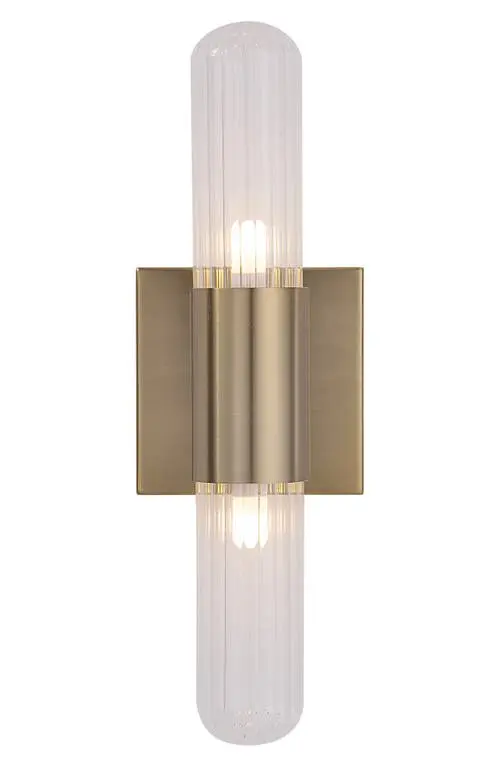 RENWIL Chiara 2-light Ribbed Wall Sconce