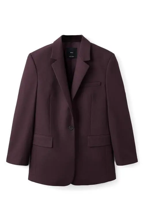 Mango Hidra Notch Lapel Jacket - Dark Red