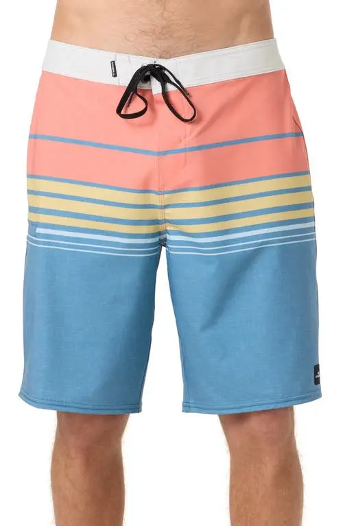 O'Neill Hyperfreak Heat Stripe Swim Trunks - Captains Blue