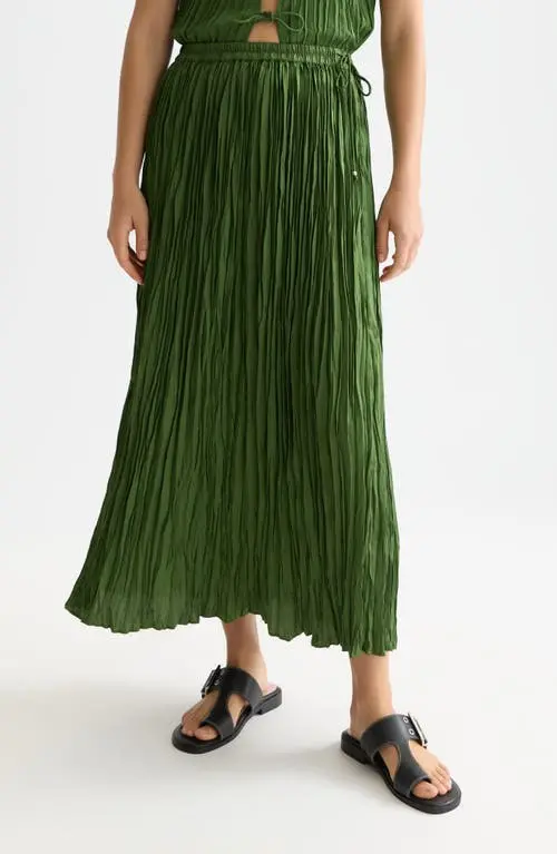 Scotch & Soda Pleated Drawstring Midi Skirt