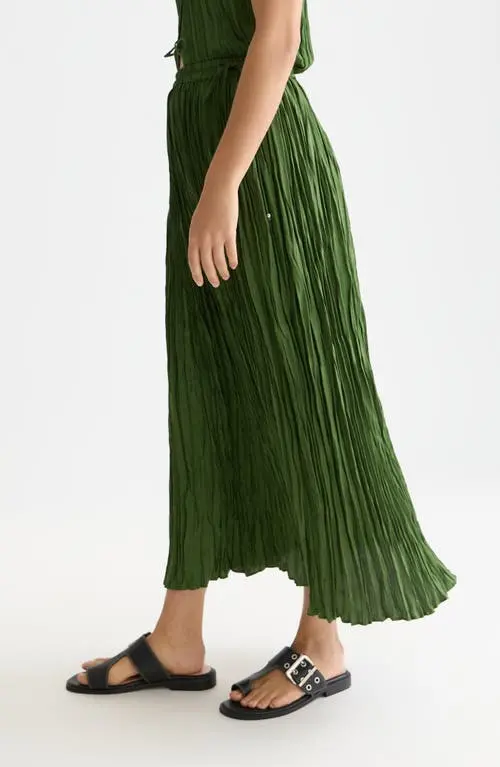 Scotch & Soda Pleated Drawstring Midi Skirt