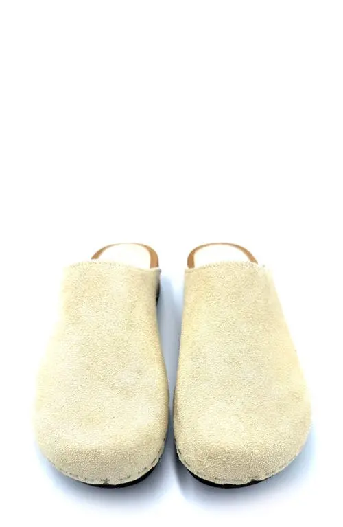 KUNSTEN Ella Suede Clogs - Beige