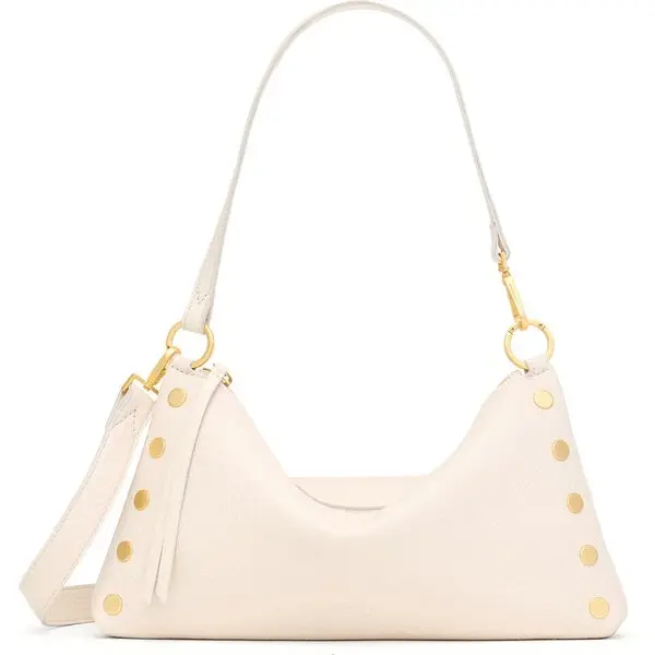 HAMMITT Medium Kyle Leather Shoulder Bag - Calla Lily White/brushed Gold