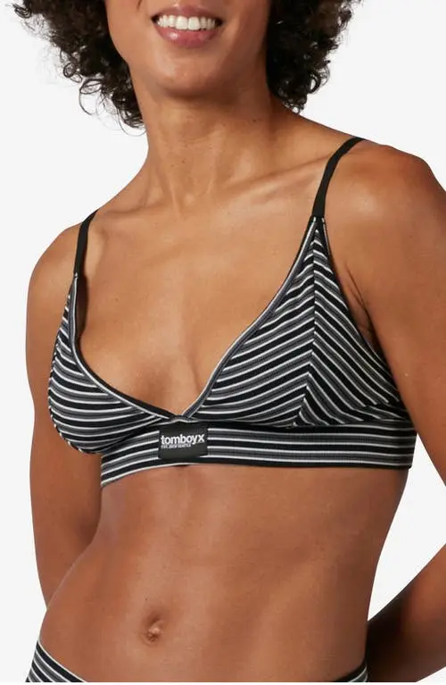 TOMBOYX Rib Triangle Bralette - Icy Stripe
