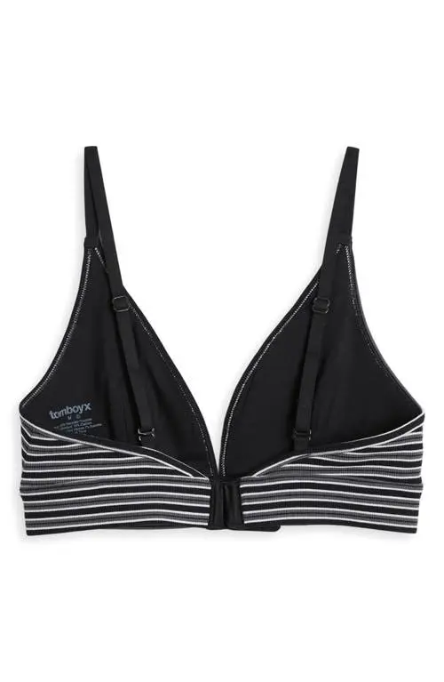 TOMBOYX Rib Triangle Bralette - Icy Stripe