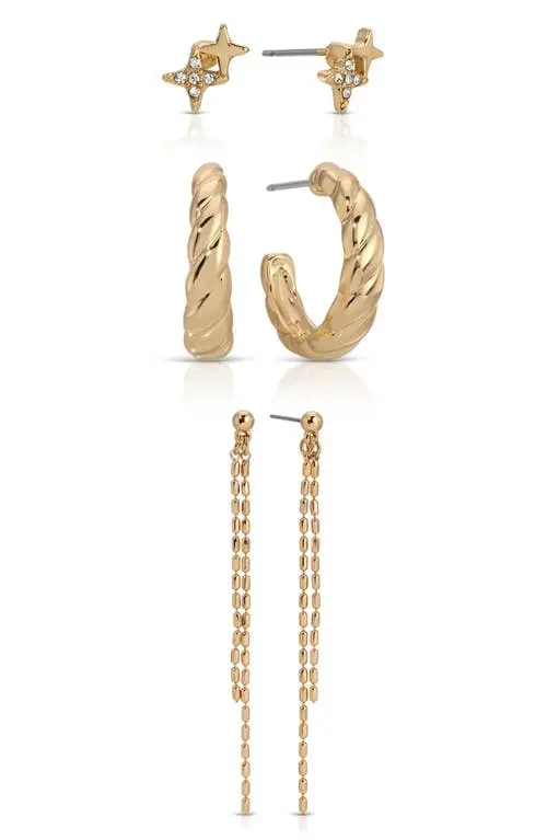 Ettika 18k -plated Earring Set - Gold