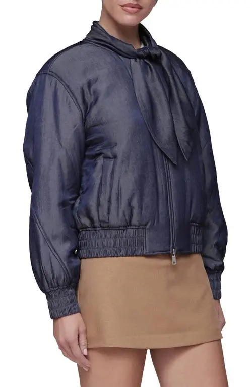 Avec Les Filles Tie Neck Bomber Jacket