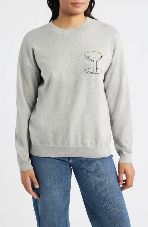 Bobeau Martini Crewneck Cotton Sweater