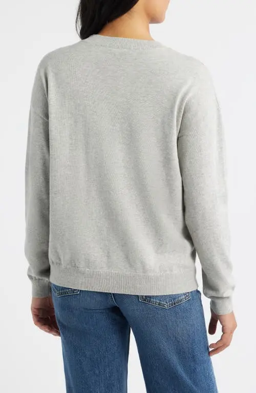 Bobeau Martini Crewneck Cotton Sweater