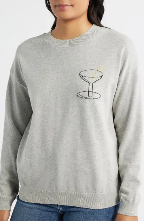 Bobeau Martini Crewneck Cotton Sweater
