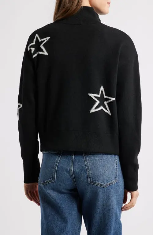 Bobeau Star Zip Cardigan