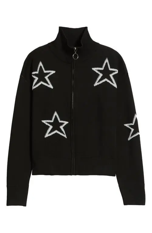 Bobeau Star Zip Cardigan