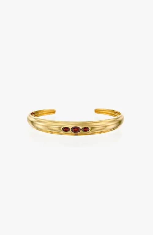 SEREIA OFFICIAL Rosalie Garnet Bangle - Yellow Gold