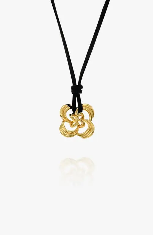 SEREIA OFFICIAL Sienna Monogram Pendant Necklace - Yellow Gold