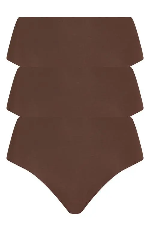 Commando Classic 3-pack High Rise Thongs - Multi Brown