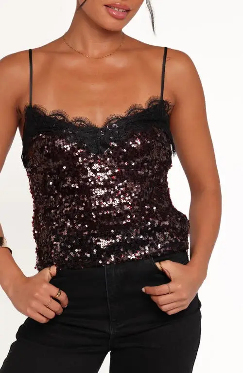 PETAL & PUP Lace Trim Sequin Camisole