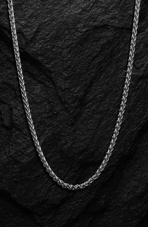 VINCERO Wheat Chain Necklace - Silver