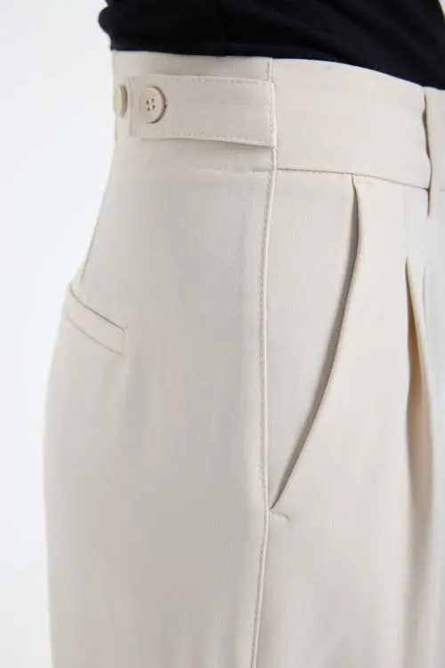 MONLICIA Liora Double-pleated High-waist Palazzo Trousers
