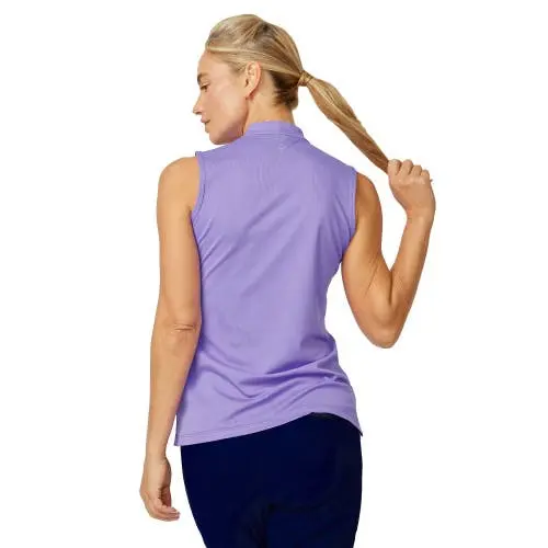 SOFIBELLA Sleeveless Golf Polo - Amethyst