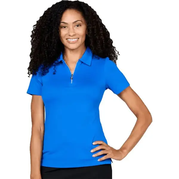 SOFIBELLA Short Sleeve Golf Polo - Ocean