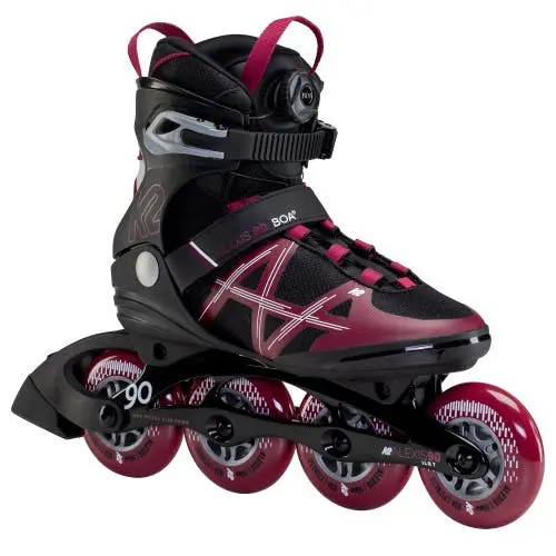 K2 Alexis 90 Boa Inline Skates - Black/burgundy