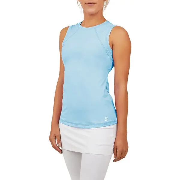 SOFIBELLA Sleeveless Tennis Shirt - Cloud