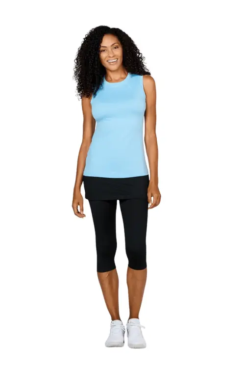 SOFIBELLA Sleeveless Tennis Shirt - Cloud