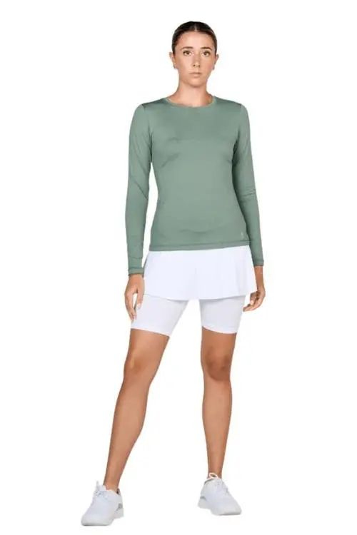 SOFIBELLA Long Sleeve Tennis Shirt - Army
