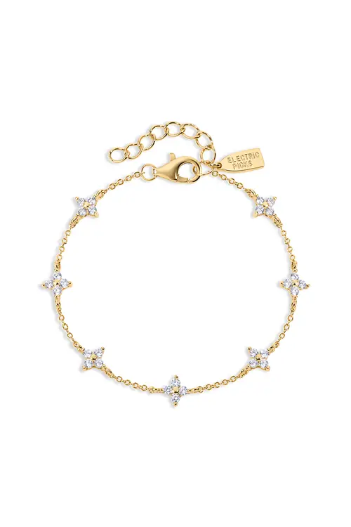 ELECTRIC PICKS Bella Dainty Clover Bracelet - Gold