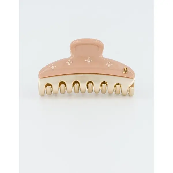 Alexandre De Paris Vendome Etoile Hair Clip - Beige