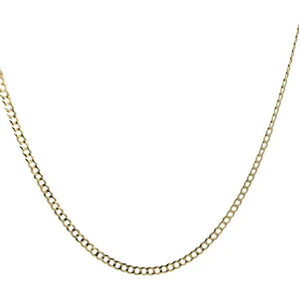 ANCONA JEWELRY 10k Gold 3.6mm Curb Link -inch Necklace - Yellow