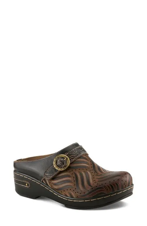 SPRING STEP SHOES Sova Mule - Black/brown Multi