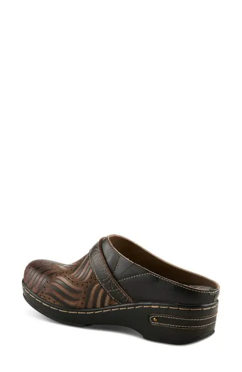 SPRING STEP SHOES Sova Mule - Black/brown Multi