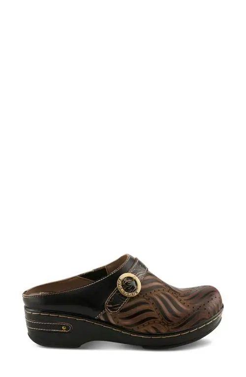 SPRING STEP SHOES Sova Mule - Black/brown Multi