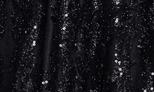 BLONDIE NITES Sequin Corset Bodice Gown - Black