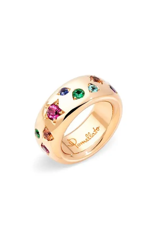 Pomellato Iconica Large Multi Stone Ring - Rose Gold/multi