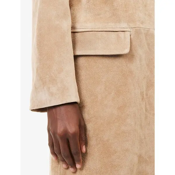 ARMA Alissa Notch-lapels Suede Coat