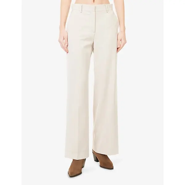 Max Mara Corone Wide-leg Woven Trousers - Sand