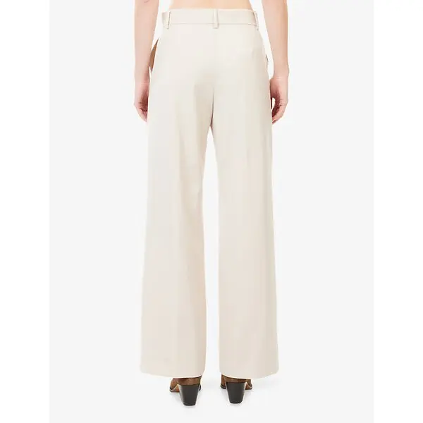 Max Mara Corone Wide-leg Woven Trousers - Sand