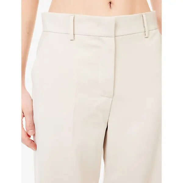 Max Mara Corone Wide-leg Woven Trousers - Sand