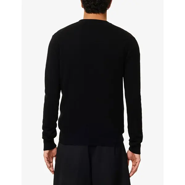 Play Comme Des Garcon Heart Crewneck Wool Cardigan