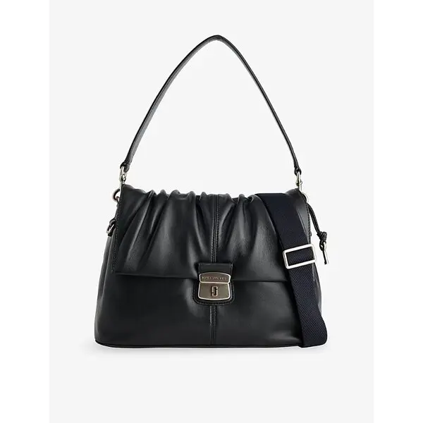 Marc Jacobs The Cristina Messenger Leather Shoulder Bag - Black