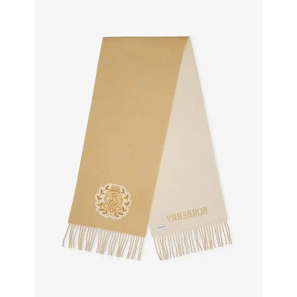 Burberry B-crest Cashmere Scarf - Sand