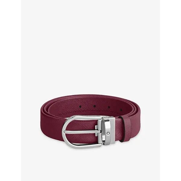 Montblanc Horseshoe Buckle Leather Belt - Multi-coloured