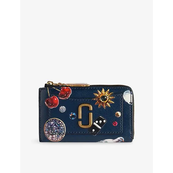 Marc Jacobs Trinket Snapshot Leather Card Holder - Navy Multi