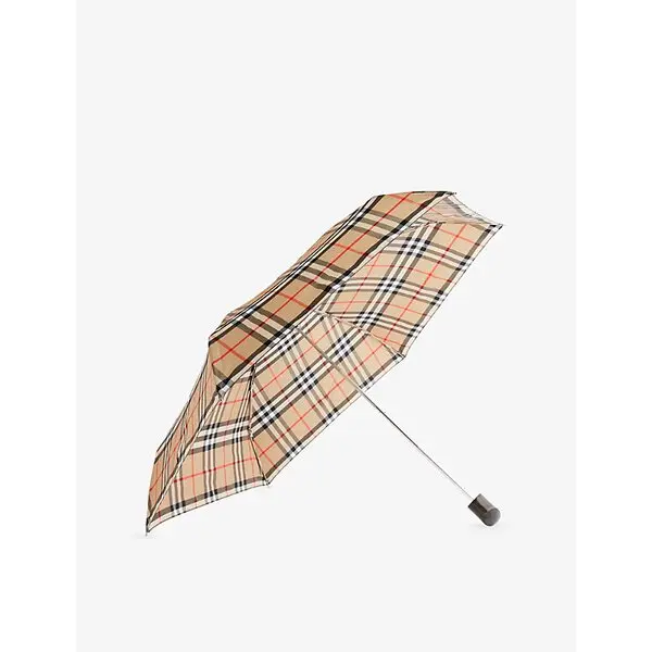 Burberry Checked Folding Compact Umbrella